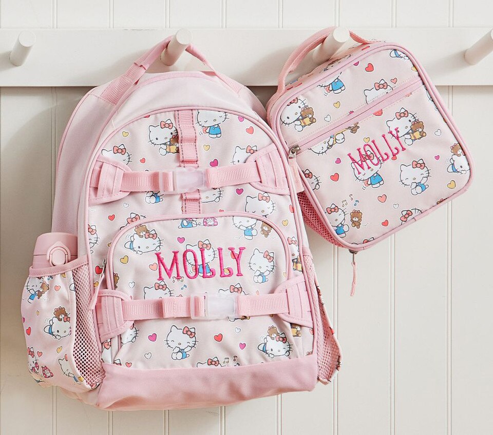 Mackenzie Hello Kitty® Hearts Glow-in-the-Dark Lunch Boxes | Pottery Barn Kids AU
